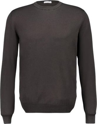 Boglioli Homme, Pulls, Brun, Taille: XL Pull en Coton Vert à Col Rond