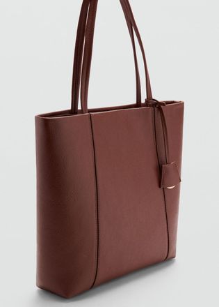 Mango Sac shopper anses marron moyen - Femme - Taille unique - MANGO