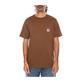Carhartt Work in Progress Homme, Tops, Brun, Taille: M T-shirt Manches Courtes &agrave; Poche
