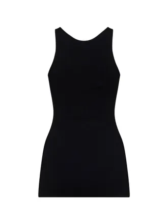 Toteme Womens Tank Top Compact Knit Black Viscose