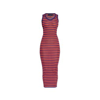 Dolce & Gabbana Gestreiftes Kleid - - Dresses - Damen - Orange - XS