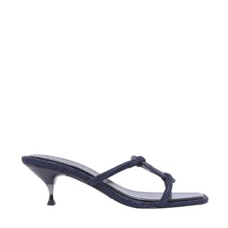 Tory Burch Geo Bombe Sandale mit niedrigem Absatz - - Shoes - Damen - Blau - 36 EU