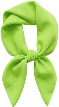 TigerTie Foulard pour femme uni - Dimensions du foulard : 60 x 60 cm - 100 % coton, vert fluo, Gr&ouml;&szlig;e: ca. L&auml;nge 60 cm, Breite 60 cm