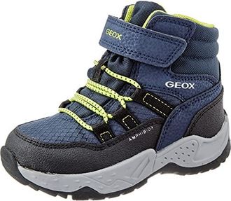 Geox Garçon J Sentiero Boy B Abx Bottines, Navy/Lime, 37 EU