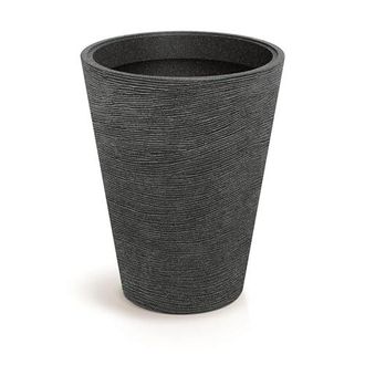 Prosperplast Tubra Round MIDL Blumentopf &Oslash;48 x 60 cm, Schwarz, Granit