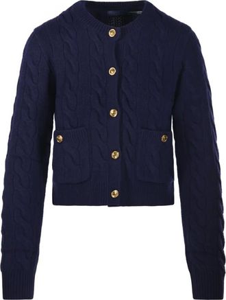 Ralph Lauren Femme, Pulls, Bleu, Taille: 42 FR Cardigan