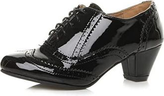 Ajvani Femmes Talon Moyen découper Lacets Richelieu Bottines Bottillons Pointure 6 39