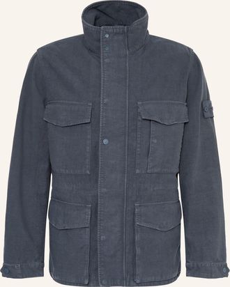 Stone Island Fieldjacket Ghost Mit Leinen blau