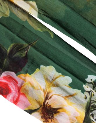 Dolce & Gabbana Floral Print Nylon Tights - Green