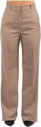 Max Mara Femme, Pantalons, Brun, Taille: 42 FR Pantalon Élégant Studio