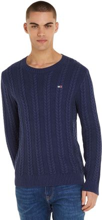 Tommy Jeans Herren Pullover Strickpullover, Blau (Twilight Navy), XL
