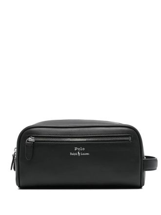 Polo Ralph Lauren trousse de toilette en cuir - Noir