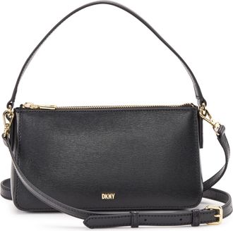 DKNY Girls Demi Bag Crossbody, Black Gold