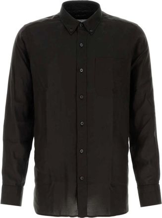 Tom Ford Homme, Chemises, Noir, Taille: XL Chemise Slim Fit en Gabardine