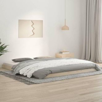 vidaXL Cadre de lit 180x200 cm Bois de pin massif Super King