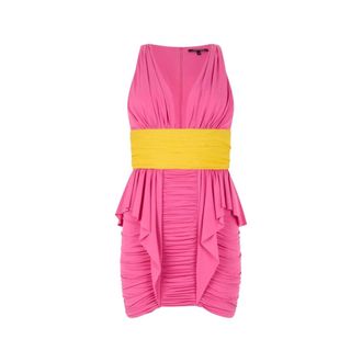 Roberto Cavalli Zweifarbiger Drapierter Dress - - Dresses - Damen - Rosa - XS