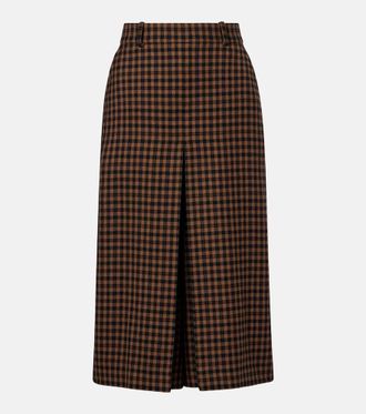 Saint Laurent Jupe-culotte en laine vierge