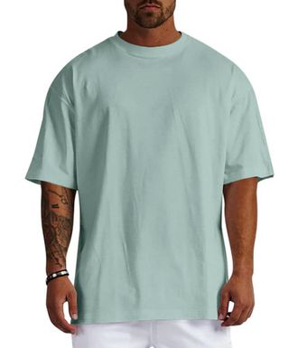 Minetom Herren T-Shirt Oversize Fit Kurzarm Oberteil mit Rundhals S&uuml;ssigkeiten Farben Candy Colors Weit Geschnittenes Lang Tee Einfarbig Basic Shirt T Shirts 