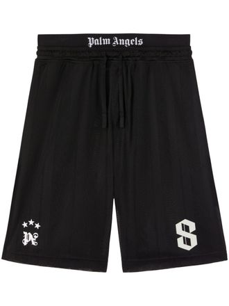 Palm Angels short en r&eacute;sille - Noir
