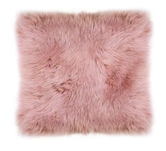 H.O.C.K. Fell-Sitzauflage Sitzkissen rund/eckig flauschig Indoor (eckig 35x35cm, Altrosa)
