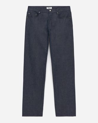 Arket Und Barbour Gewachste Loose Straight Jeans -Blau