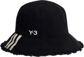 Yohji Yamamoto unisex, Accessoires, Noir, Taille: M Logo Motif Bucket Hat
