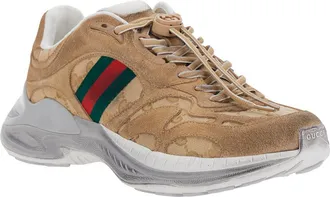 Gucci Mens Sneakers 2.0 Beige Leather Calf Trainers