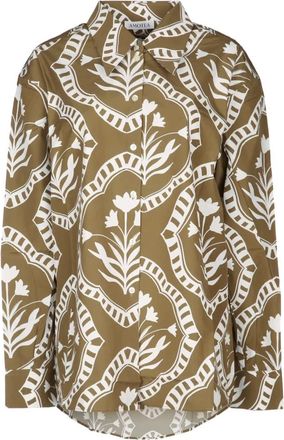 AMOTEA Amotea, Femme, Blouses et Chemises, Multicolore, Taille: 38 FR Camicia
