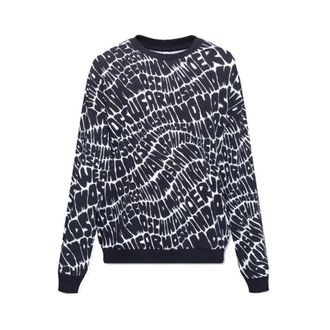 Moschino Schwarzer Baumwoll-Rundhalspullover - - Sweatshirts & Hoodies - Herren - Schwarzk - L