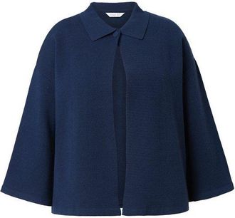 Miamoda Strickjacke Strickjacke Cape-Form weite 3/4-Glocken&auml;rmel