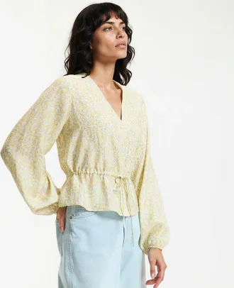 La Redoute Collections Blouse Col V Manches Longues Imprim&eacute; Floral
