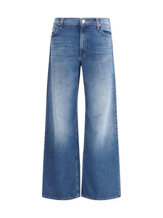 Mother Womens Jeans Rerun Zip Sneak Blue Cotton