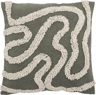 Bloomingville Mirfield Kissen, Grün, Baumwolle, L45xB45 cm