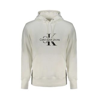 Calvin Klein Geb&uuml;rsteter Kapuzenpullover mit zentraler Tasche - - Sweatshirts & Hoodies - Herren - Wei&szlig; - 2XL