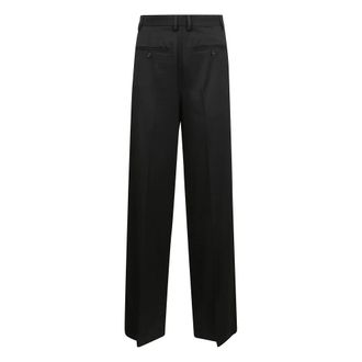 Maison Margiela Twill-Stretchhose mit G&uuml;rtelschlaufen - - Trousers - Damen - Schwarzk - L