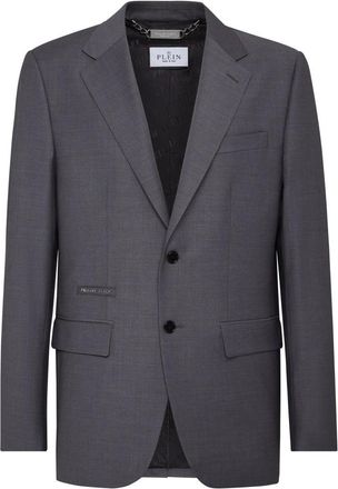 Philipp Plein Homme, Vestes, Gris, Taille: L Wool Blazer LS