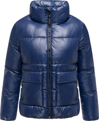 Navahoo Damen Winterjacke warme Steppjacke mit hohem Stehkragen Eispracht 14 Navy Gr. S