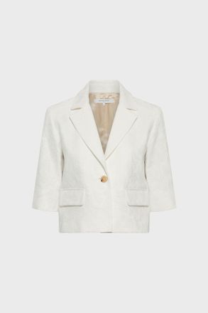 Gerard Darel Veste de tailleur courte en jacquard- TRACY - Blanc