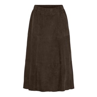 Notyz Midi Rock in A-Linie - - Skirts - Damen - Braun - XS