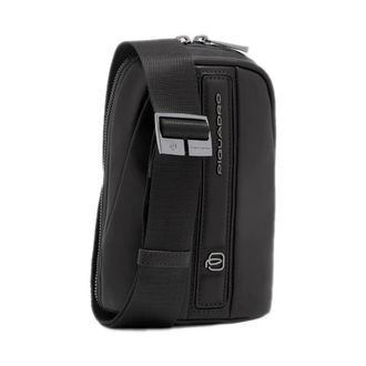 Piquadro Pochette de cou en cuir avec emplacement pour traqueur Bluetooth - Homme - Sacs - Noir - Taille: ONE Size