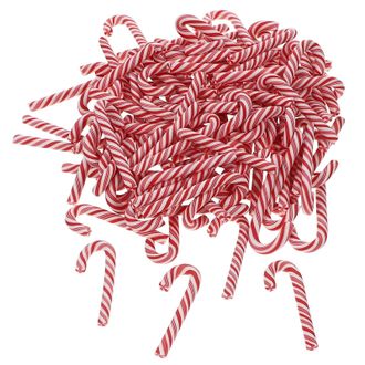 DOITOOL 100st&uuml;cke Zuckerstangen-anh&auml;nger Aus Kunstharz DIY-weihnachtsdeko Kleine Schmuckst&uuml;cke Festliches Streifenmuster F&uuml;r Bastelarbeiten Und Partydekoratio