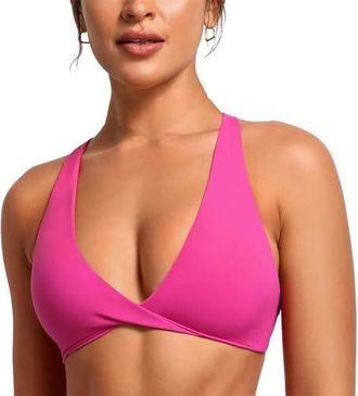 Generic Haut De Maillot De Bain Femme Push Up Sexy Hauts De Bikini R&eacute;glables Chic Classics Col en V Hauts De Maillots Bretelles avec Rembourrage Swimwear Top 