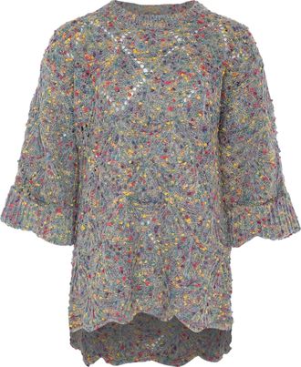 Mymo Pullover Frauen Grau Melange Mehrfarbig