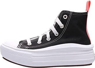 Converse Fille Chuck Taylor All Star Move Color Pop Platform Shoes, Black Pink Salt White, 30 EU