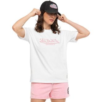 Von Dutch T-shirt femme regular col rond print devant Wash