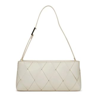 Calvin Klein Femme, Sacs, Blanc, Taille: ONE Size Sac &agrave; bandouli&egrave;re allong&eacute; Ivoire