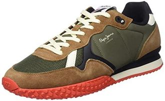 Pepe Jeans London Holland Retro - Baskets en Cuir Vert