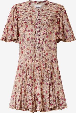 Isabel Marant Robe Daynia - Femme - &Eacute;cru-framboise - Taille34 - Marant &Eacute;toile