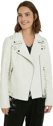 Desigual Womens CHAQ_CHALCOT Crescent Jacket, White, 40