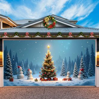 Generic Weihnachtsdekoration Für Garagentore, Garagen-Weihnachtsbanner, Weihnachtsmann, Hängende Dekoration, Fotografie-Wandhintergrund Für Weihnachtsdekorati